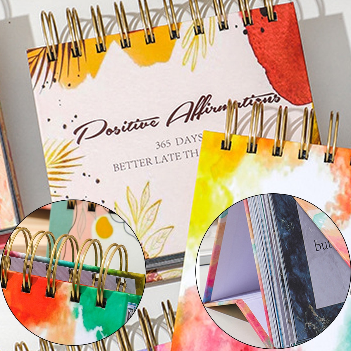 Calendar de birou Enforose, 365 zile, citate motivationale, multicolor ...