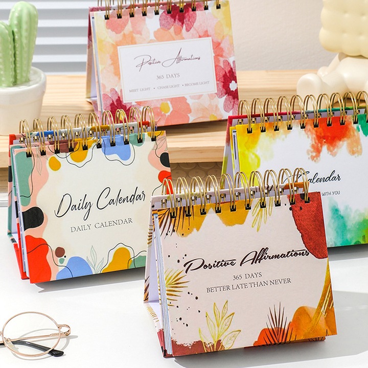 Calendar de birou Enforose, 365 zile, citate motivationale, multicolor ...