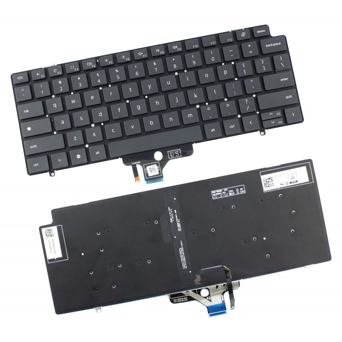 Laptop billentyűzet, háttérvilágítás, Dell 0GMM47, Latitude 5420 ...