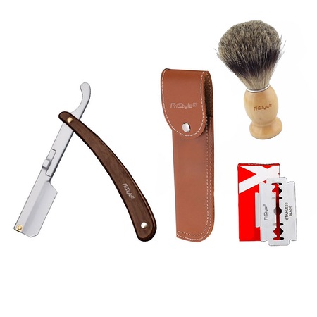 Brici Profesional pentru Barbierit Facial sau Ras Corporal, cu Husa de ...