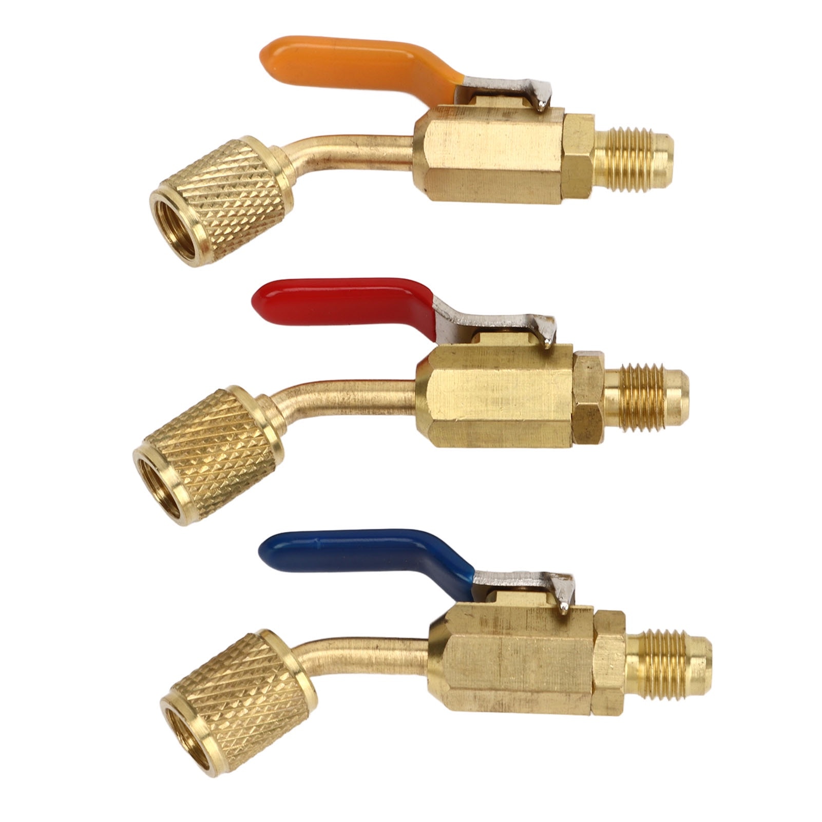 Set 6 Ventile cu Bila pentru Refrigerant, 1/4 inch, Alama, R410A, R134A ...