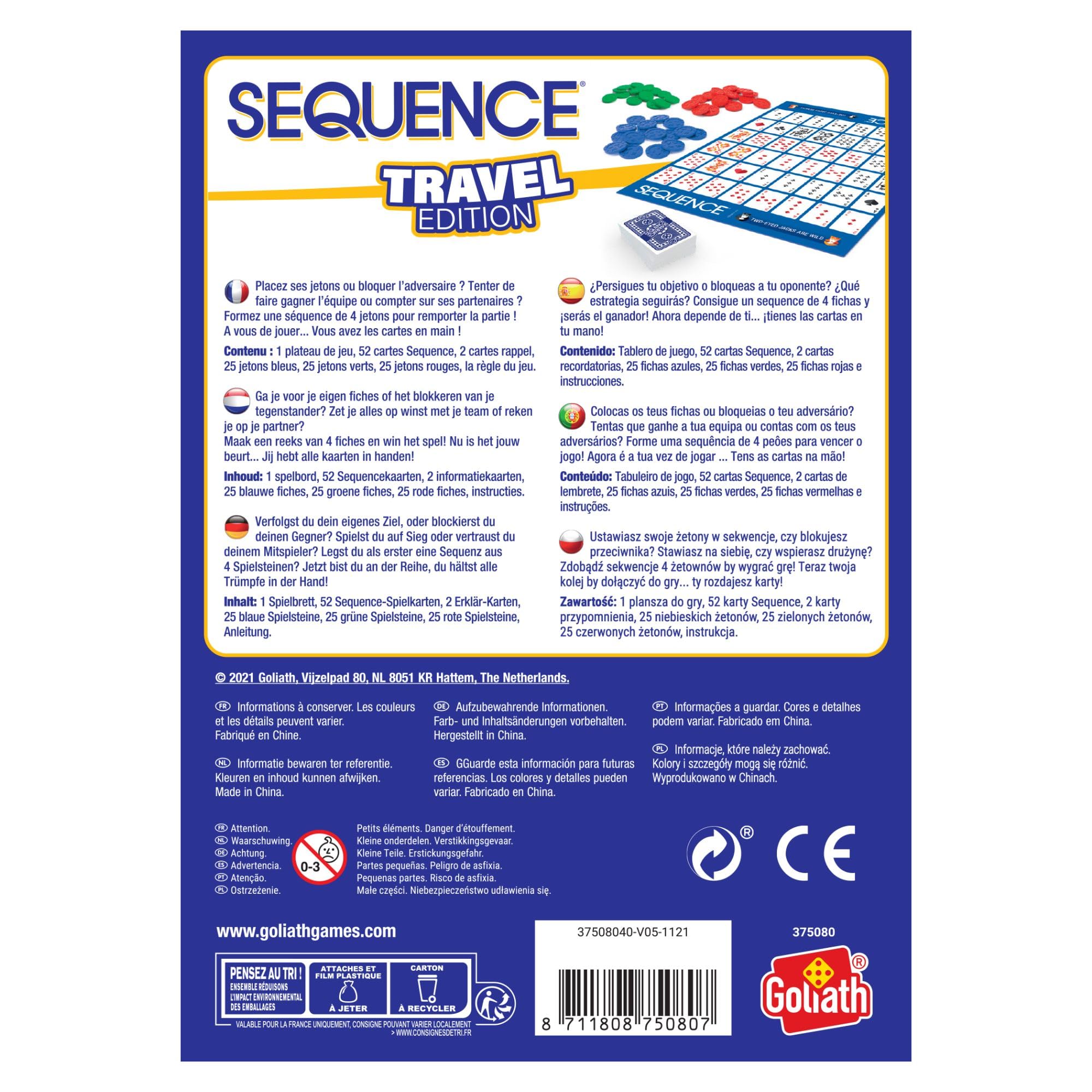 Joc de societate SEQUENCE, MWAOWM, tabla pliabila, 2 pachete de carti ...