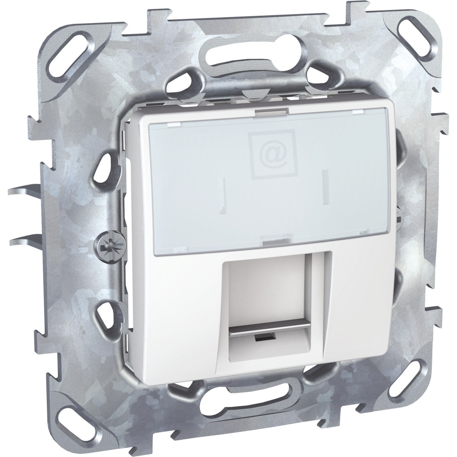 Priza internet 2 module, alba, RJ45 cat. 5E, MGU50.411.18Z, Schneider ...