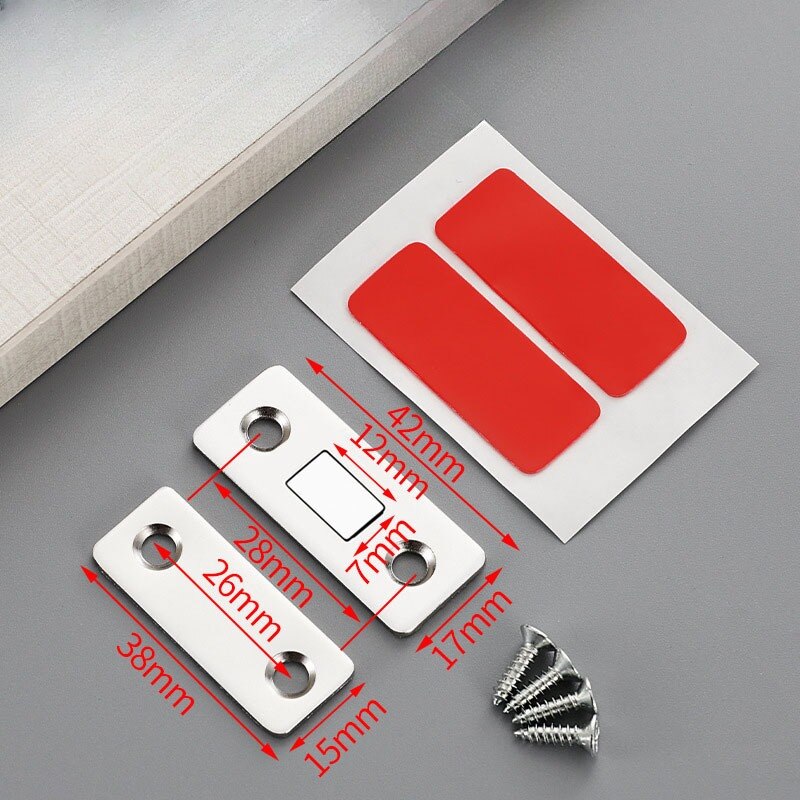 Set de 7 inchizatoare magnetice slim, Magnet pentru usa dulap ultra ...