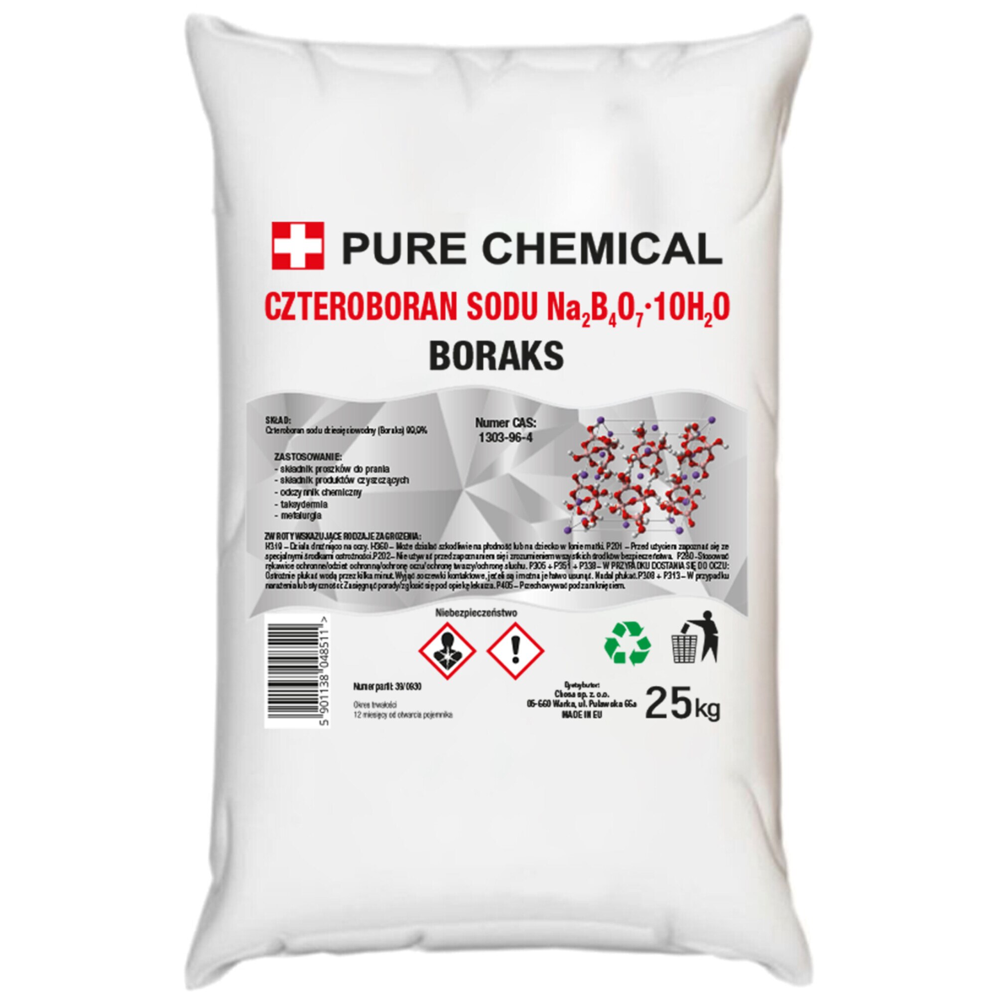 Borax, Pure Chemical, Ambalat Intr-Un Recipient Cu Mai Multe ...