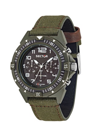 Sector, Мултифункционален часовник Expander 90, Кафяв / Зелен - eMAG.bg