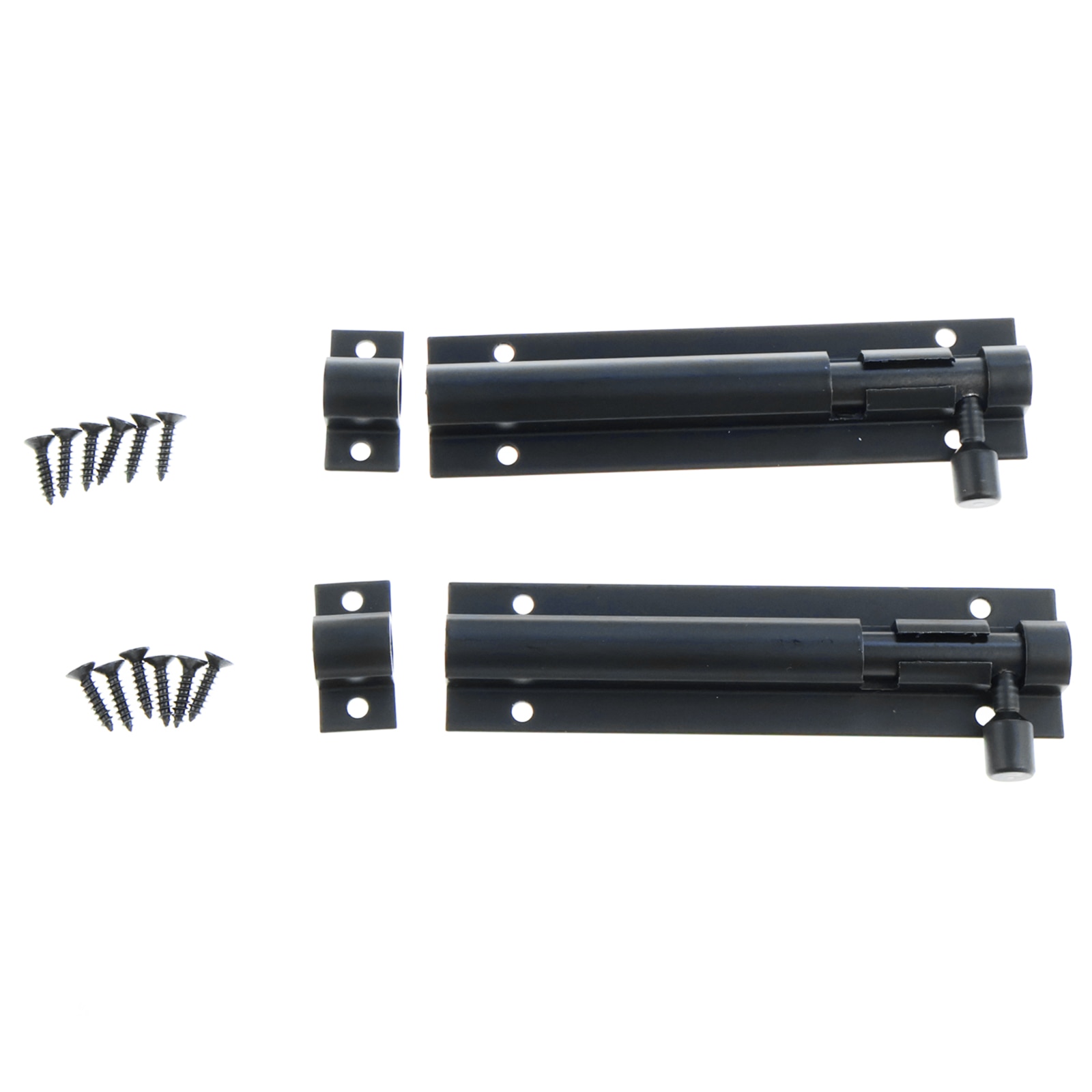 Set 2 bucati bolturi de usa, 4 inch, negru, constructie durabila ...