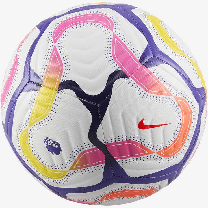 Minge de fotbal Nike Premier League Academy, marimea 5, alb/mov/roz ...