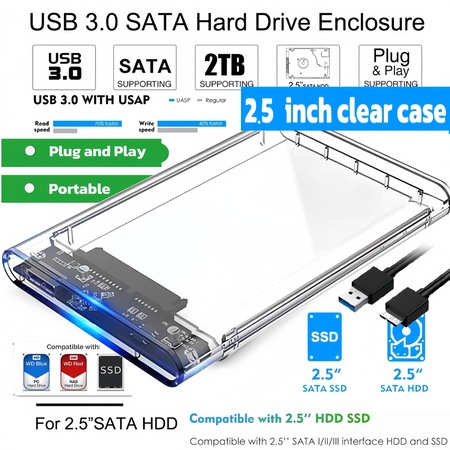 Rack extern pentru HDD/SSD, Excitat®, USB 3.0, SATA, 5Gbps, portabila ...