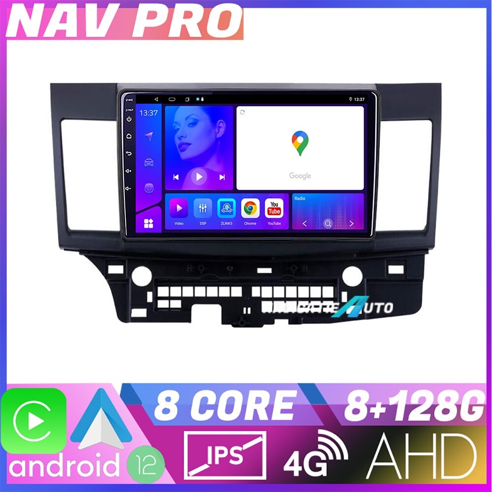 Специализирана навигация Mitsubishi Lancer KIT-037 NAVTEC Android екран ...