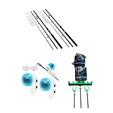 Set 2 Lansete Feeder 3, 90m, 180 gr, 2 Mulinete 6000, 12 Rulmenti ...