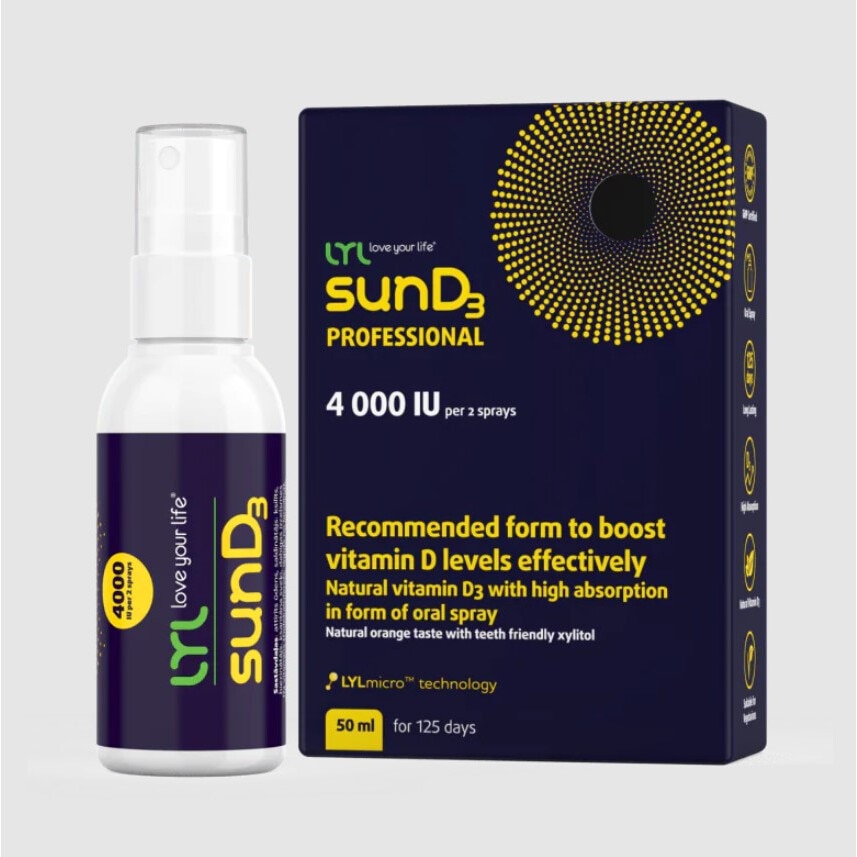 Vitamin D Oral Spray, 4000 UI 50 ml, Vitamina D Spray oral, LYL - eMAG.ro