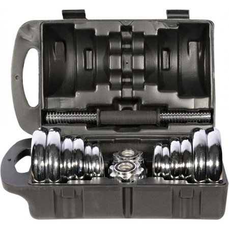 Set gantere reglabile 20 kg (2x10kg) Hiperlion - eMAG.ro