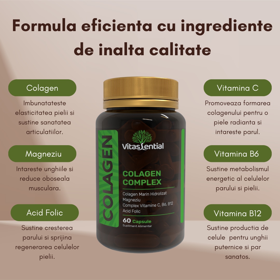 Colagen Marin Hidrolizat Complex, Supliment alimentar pentru oase ...