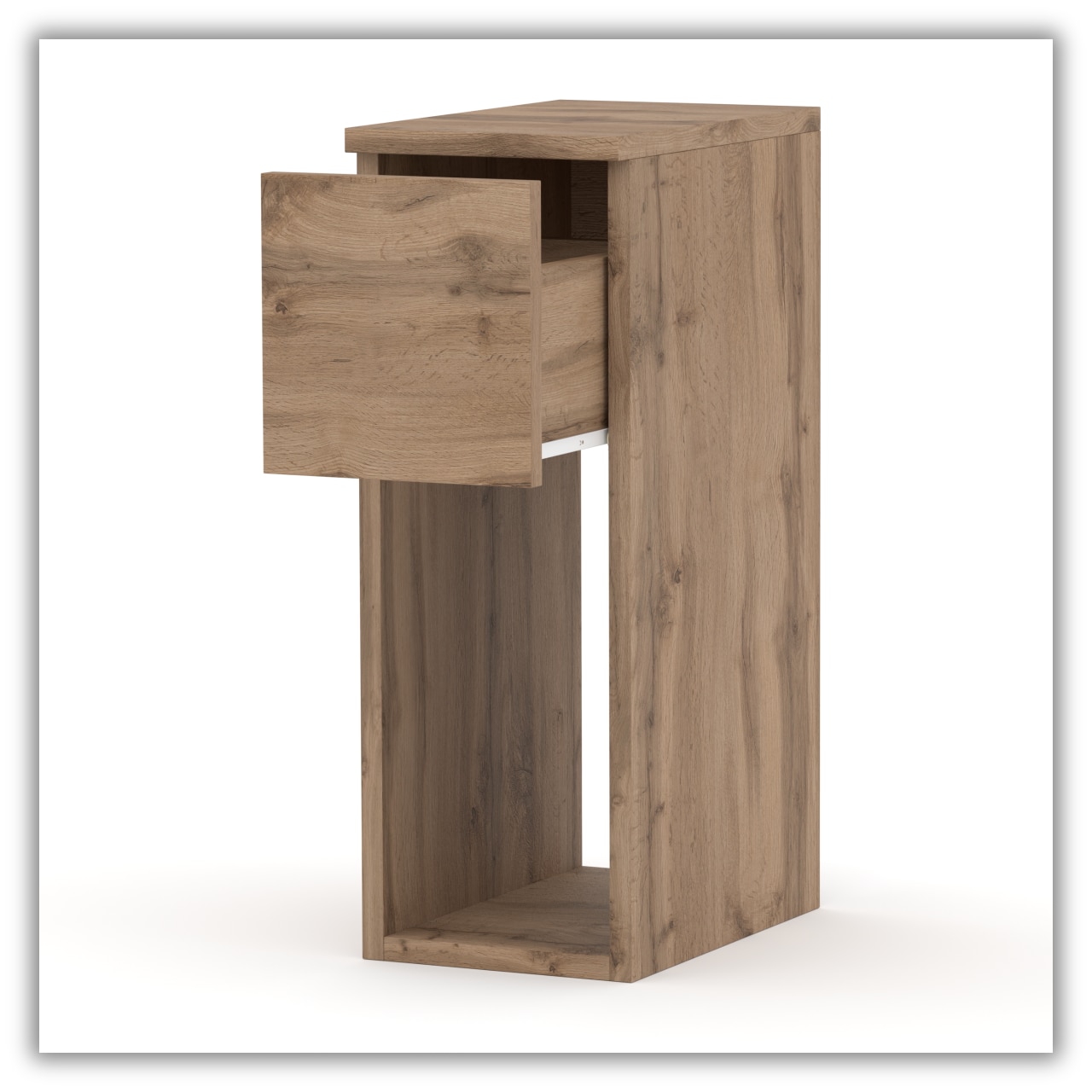 Noptiera cu sertar, Lemn, 20x55x30 cm, Stejar Wotan - eMAG.ro