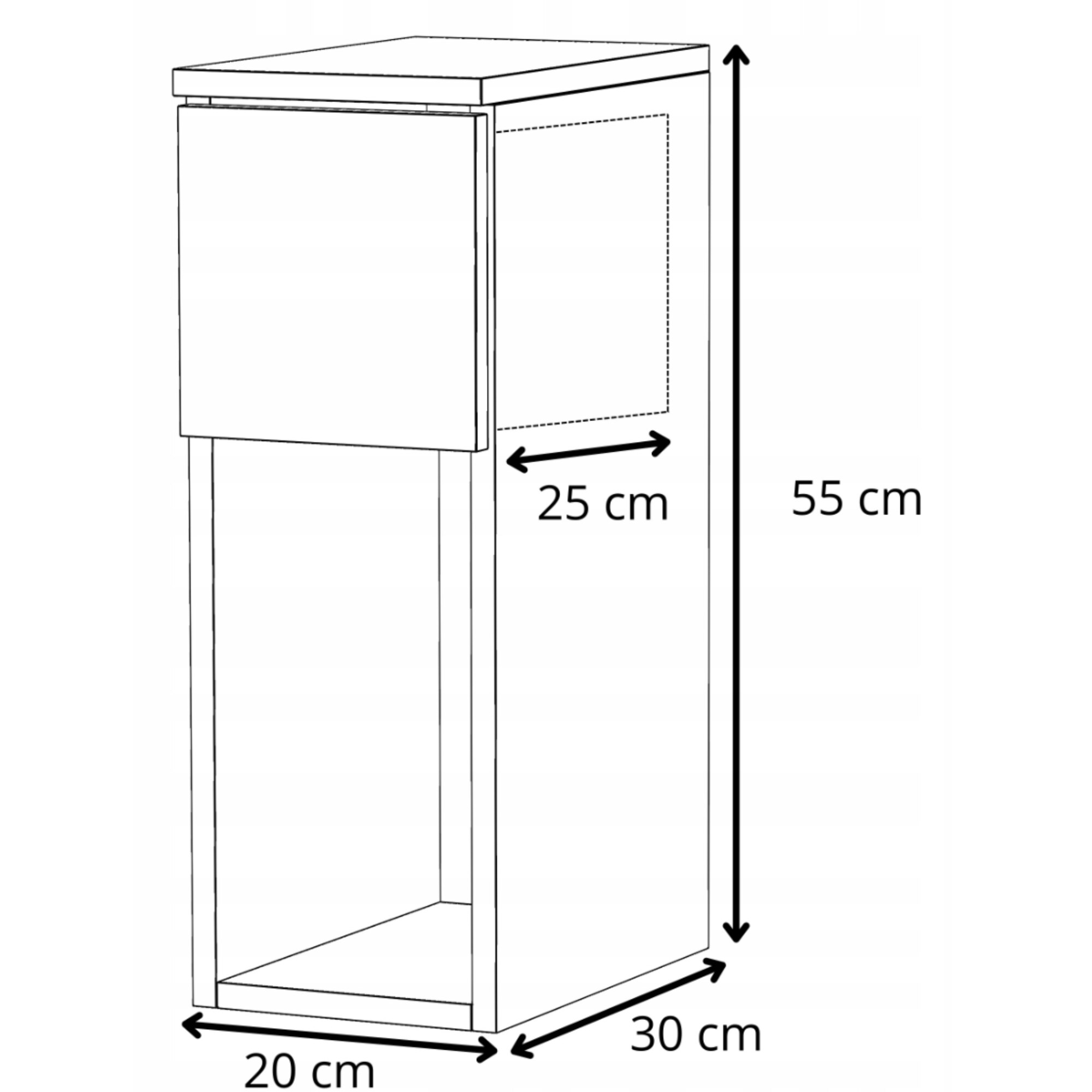 Noptiera cu sertar, Lemn, 20x55x30 cm, Stejar Wotan - eMAG.ro