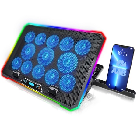 Racitor laptop, AABCOOLING, 13 ventilatoare, Negru, 10-17.3 inch - eMAG.ro