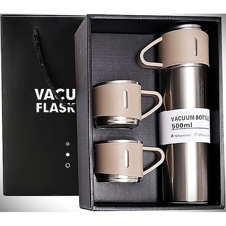 Set termos cu 3 cesti DIGIMAT®, calitate garantata, inchidere ermetica ...