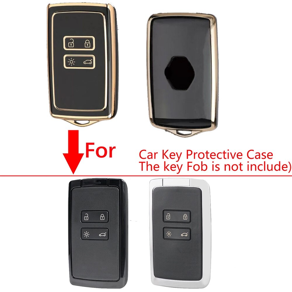 TPU Negru Husa de protectie Premium cheie pentru Dacia Sandero Duster ...