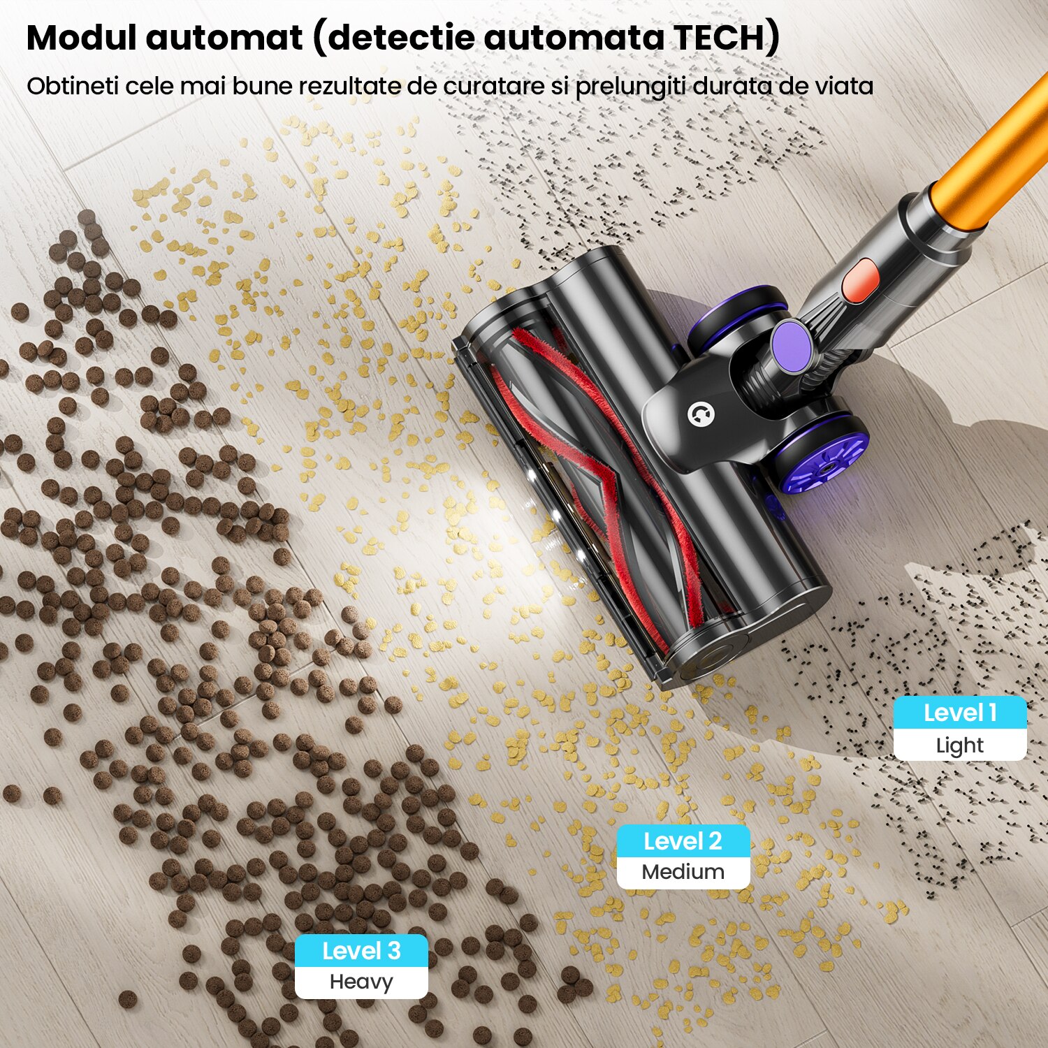 Aspirator vertical fara fir Hompany® V18, aspirare 45kPa, 550W, 70 ...