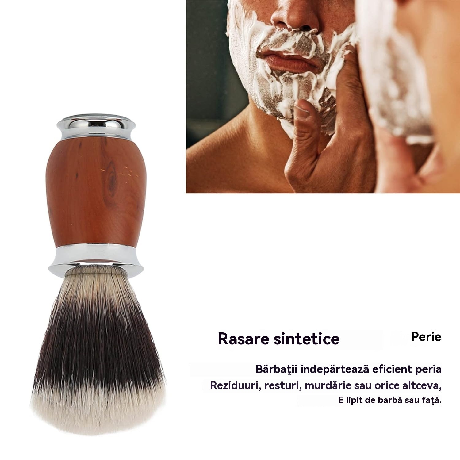 Pamatuf barbierit, perie de barbierit pentru barbati, moale si stransa ...