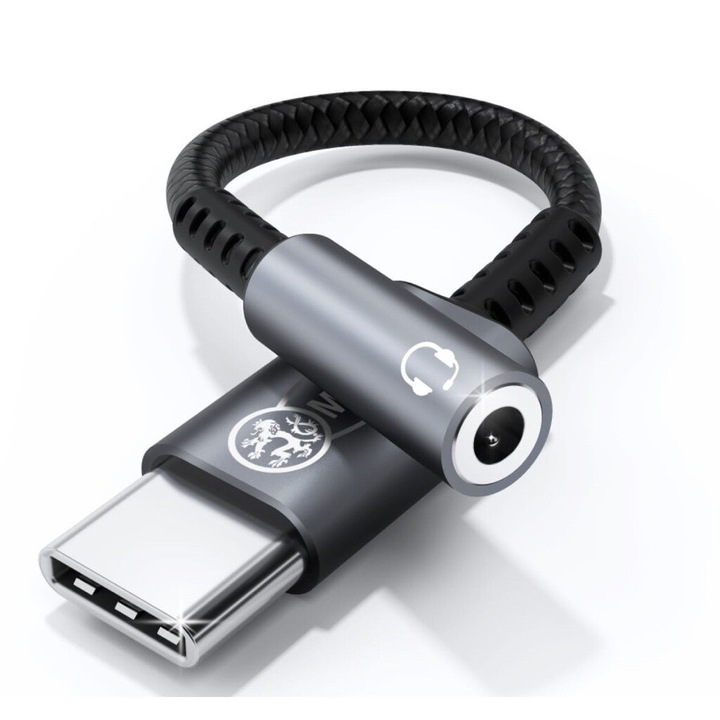 Adaptor audio Muller®️ pentru telefon, USB Type C - Jack 3.5 mm TRSS ...