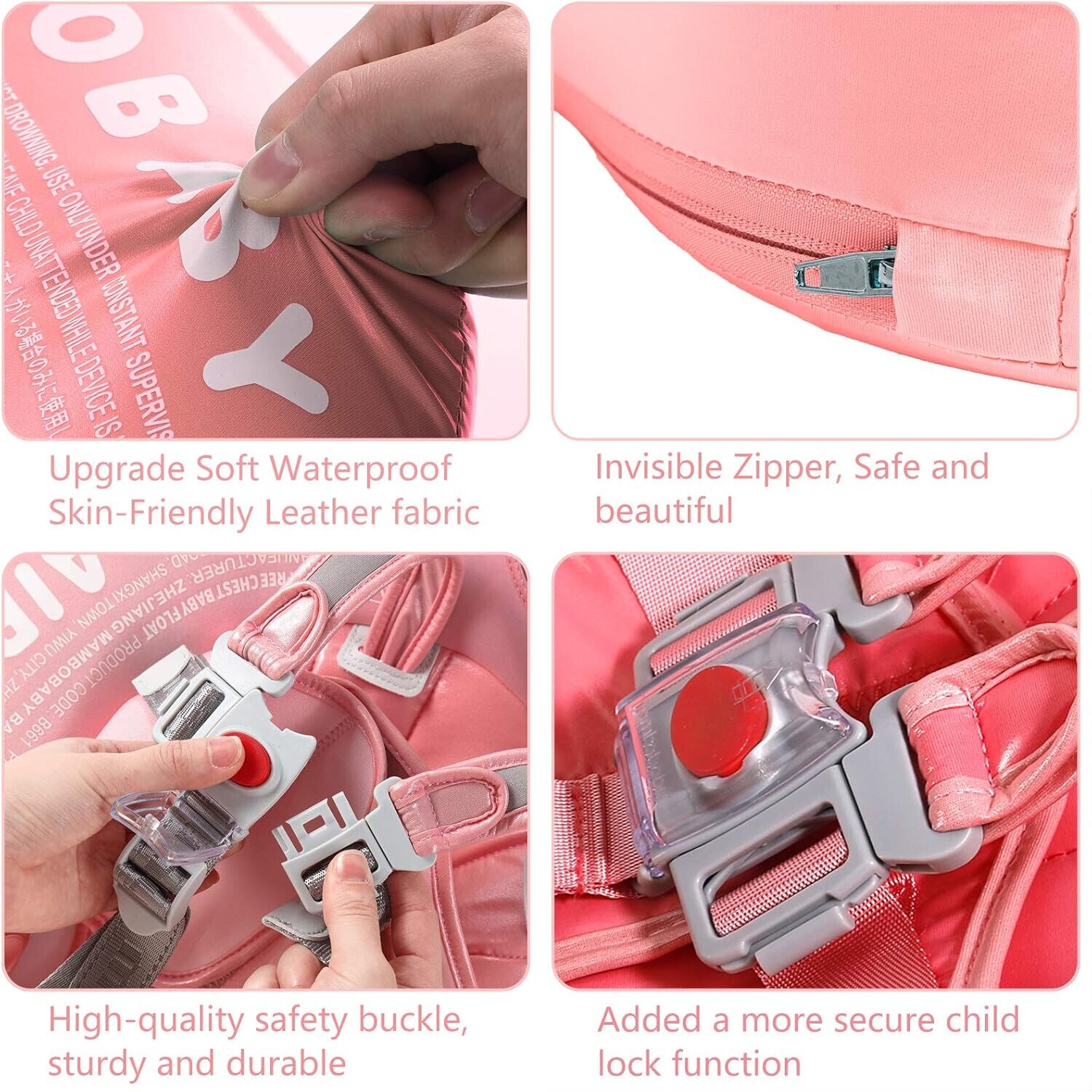 Colac pentru copii cu umbrar, Mambobaby, material prietenos cu pielea ...