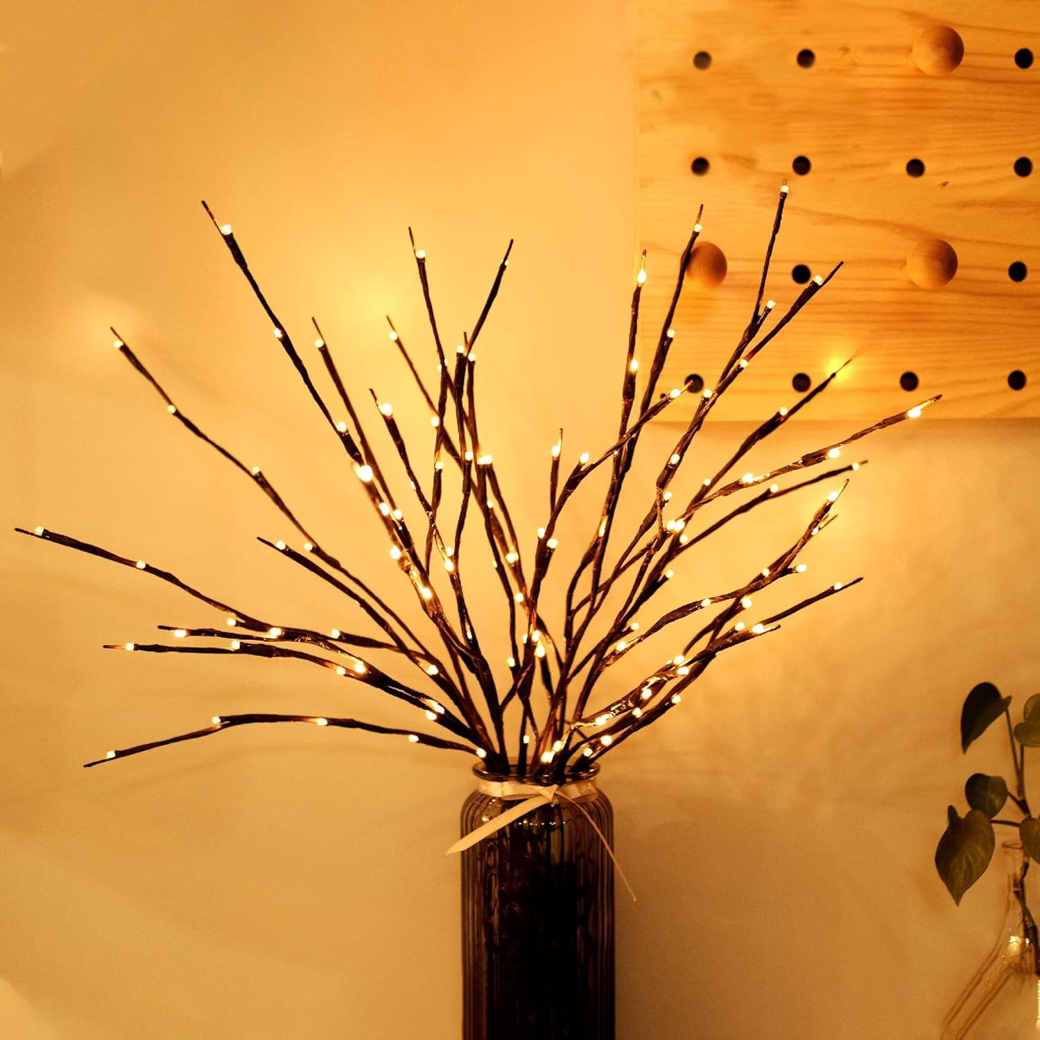 Ramuri Iluminate cu Baterii, Decor Festiv, Alb Cald, Ajustabile - eMAG.ro