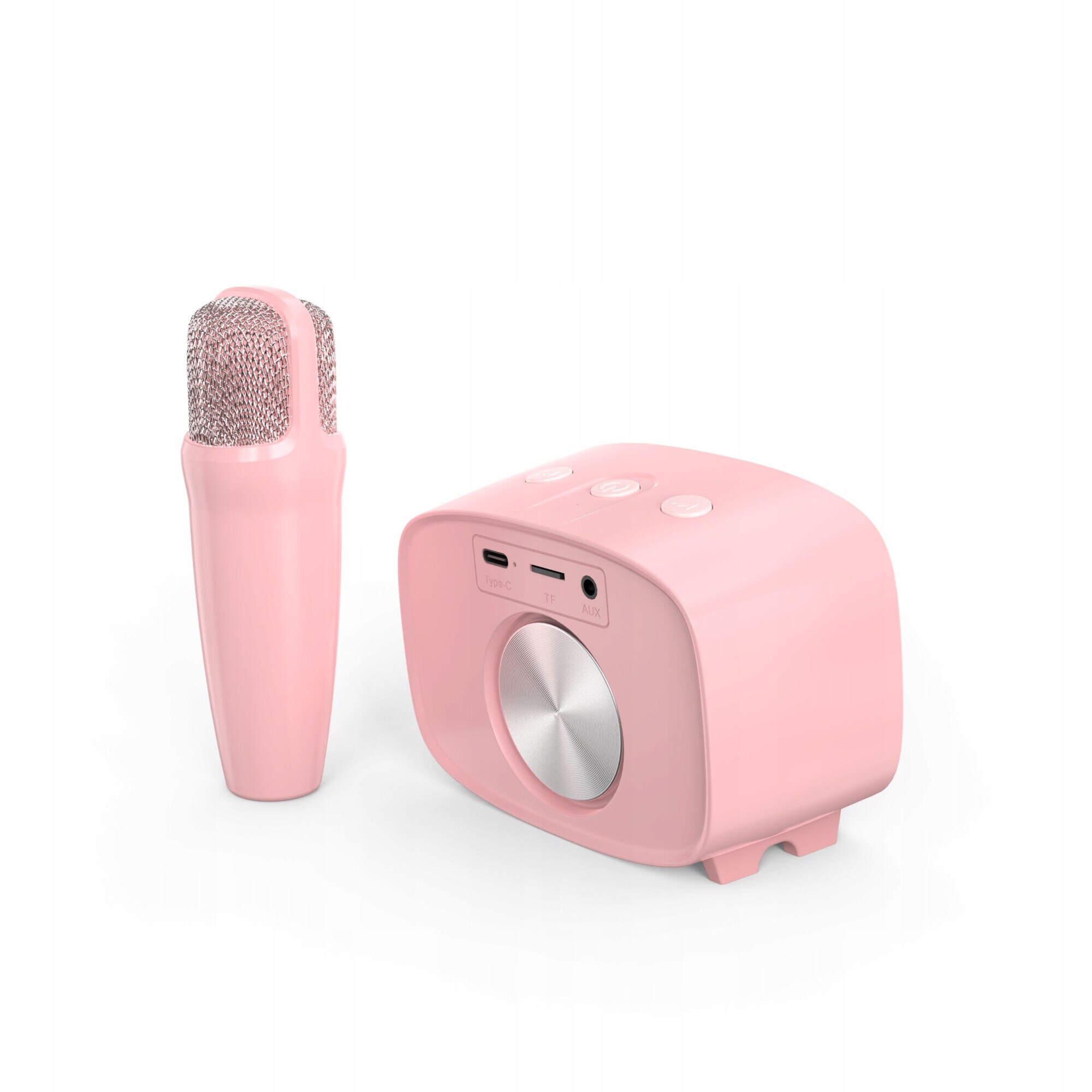 Set microfon difuzor Karaoke 2in1 pe Bluetooth AUX MicroSD pentru copii ...