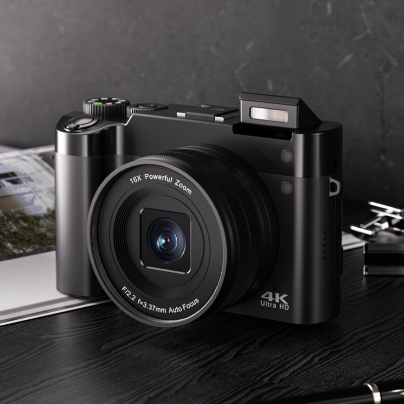 Camera digitala, camere duble fata si spate 64MP, 4k HD, AF Autofocus ...