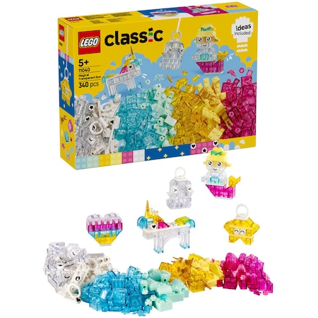 LEGO® Classic - Cutie transparenta magica 11040, 340 piese - eMAG.ro