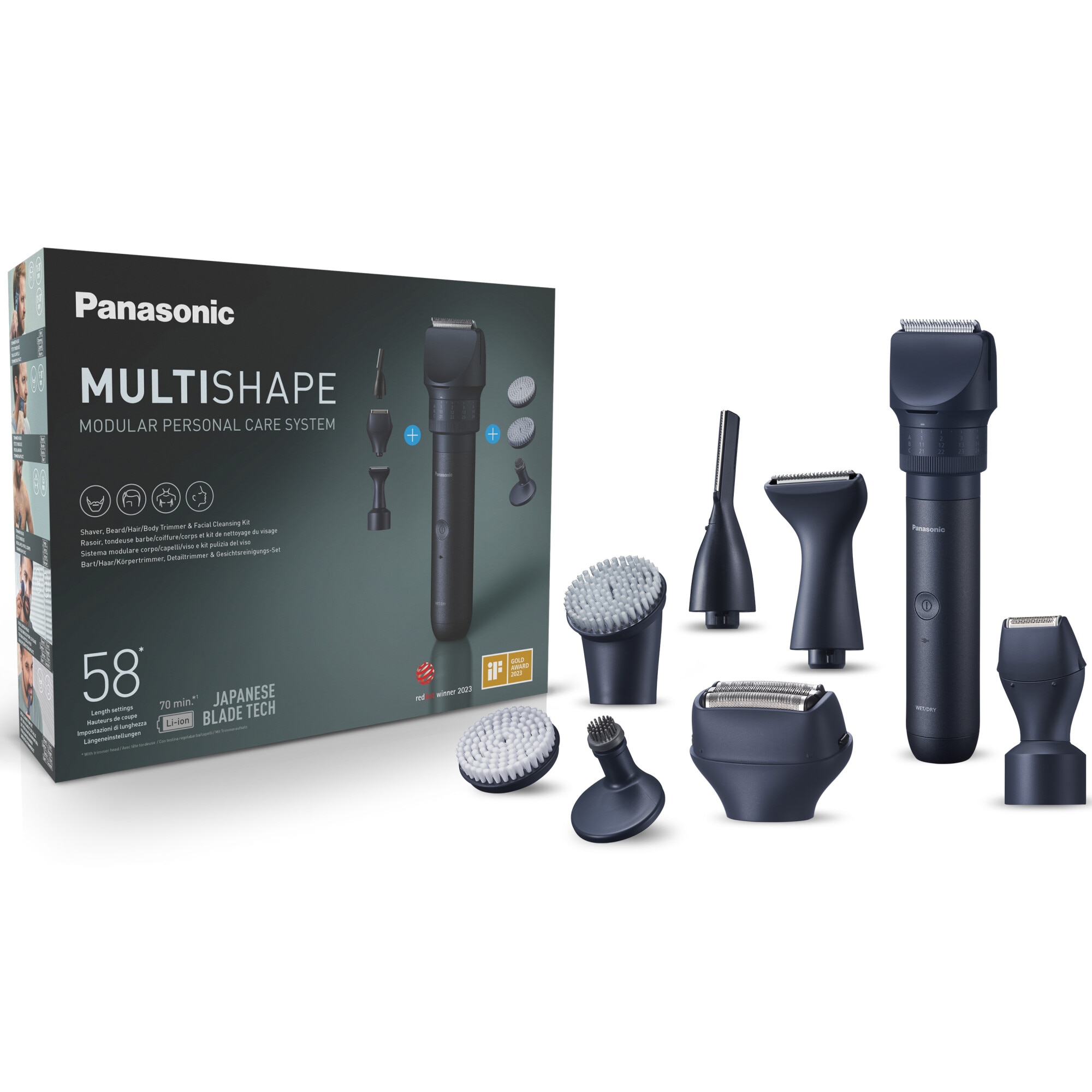 Panasonic MultiShape XSHAPE TRIM szakáll-/arcvágó és ápoló csomag és ...