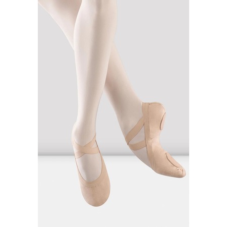 Pantofi de balet din panza cu talpa despicata -Bloch S0621L, Roz - eMAG.ro