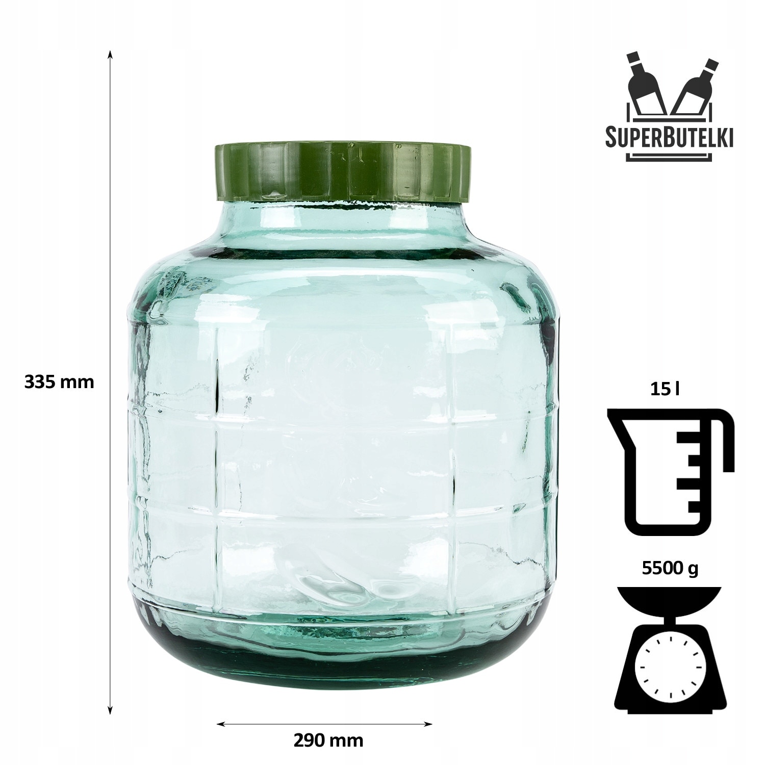 Borcan Mare De Sticla, SuperButelki, 15L, Pentru Depozitarea ...