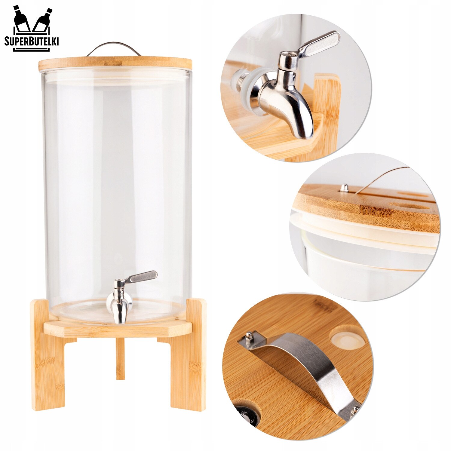 Borcan De Sticla, SuperButelki, 10 L, Cu Robinet, Recipient De ...