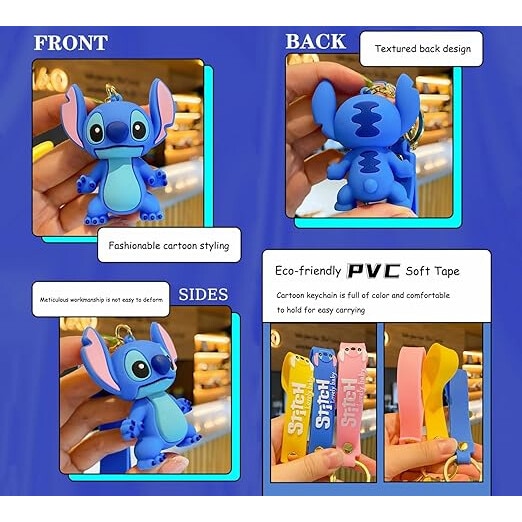 Breloc Stitch, XongSyue, PVC, Albastru - eMAG.ro