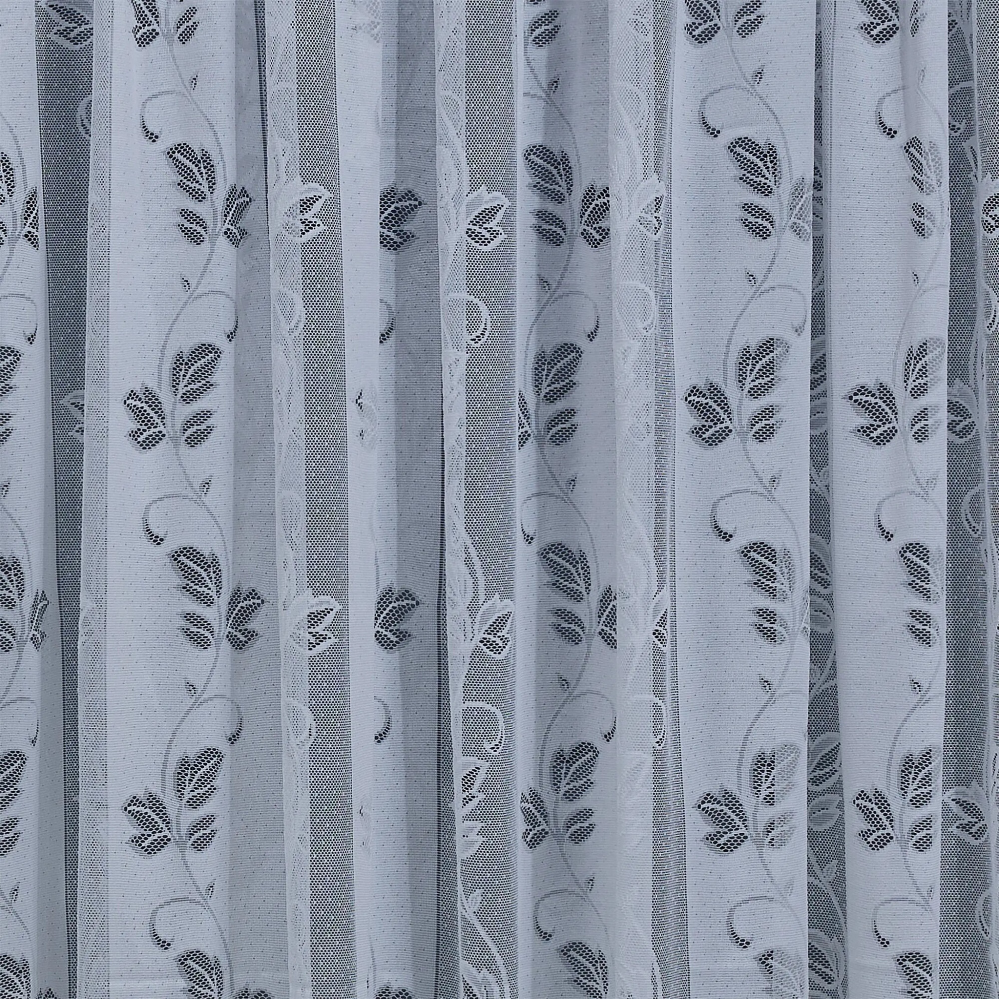 Perdea Pascani alba cu frunze delicate, 400x240 cm - eMAG.ro