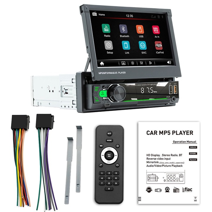 Player MP5 auto, Fudisenn®, cu telecomanda, 7 inchi, player multimedia ...