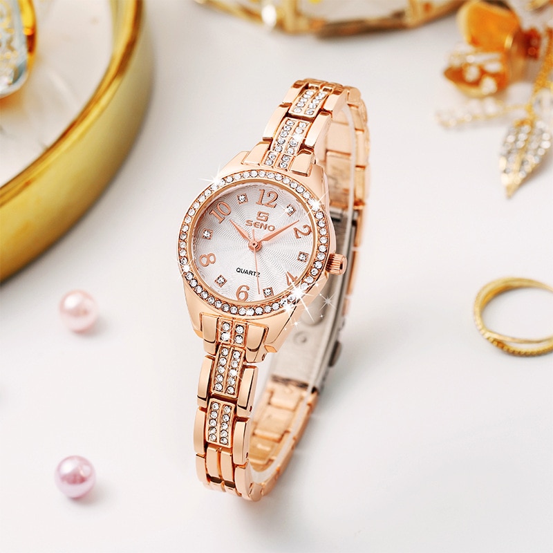 Ceas de dama, Quartz, Clasic, Argintiu/rose gold, Diametru 28mm - eMAG.ro