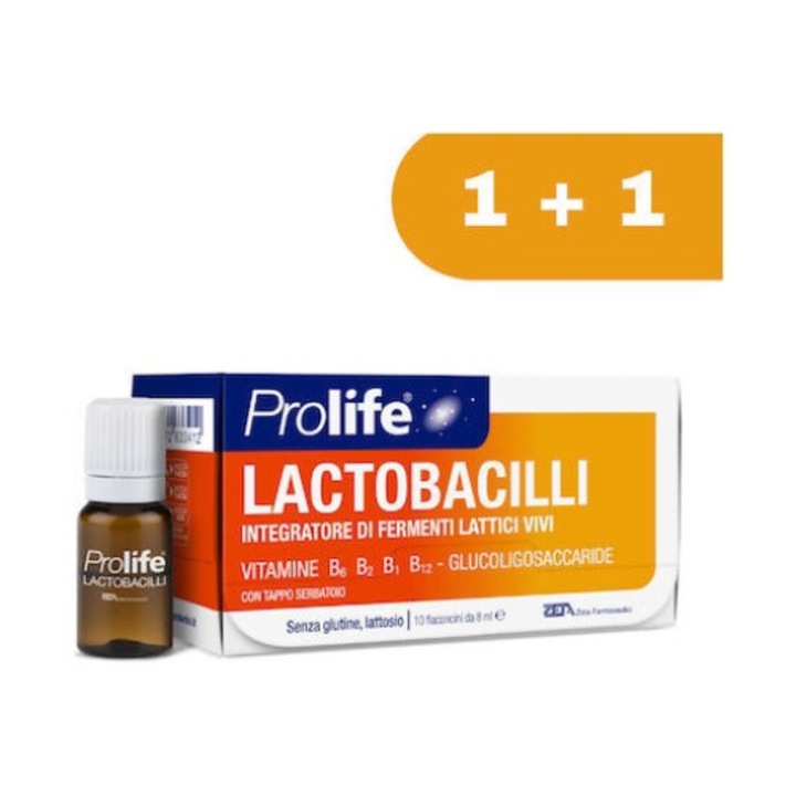 Prolife Suplimente Alimentare Probiotice si Prebiotice, 2 Seturi a cate 7 fiole de 8ml, cu ...