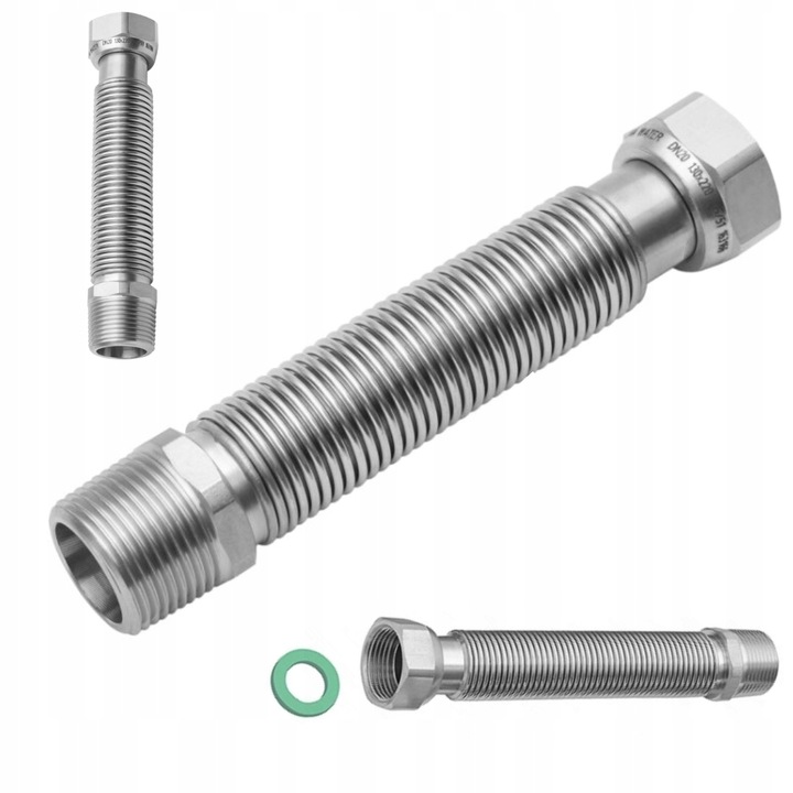 Furtun de apa flexibil 1/2" 75-150cm, otel inoxidabil, rezistent la ...