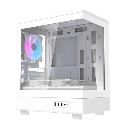 Carcasa Mini Tower Darkflash DB330M, 3 ventilatoare ARGB, alb ...