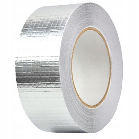 Banda adeziva din aluminiu armata, 50m, 5cm, argintie, rezistenta la ...