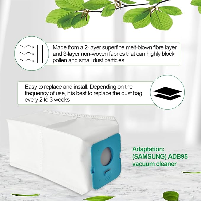 Set 6 saci de praf pentru aspirator, OEMG®, compatibili cu Samsung ...