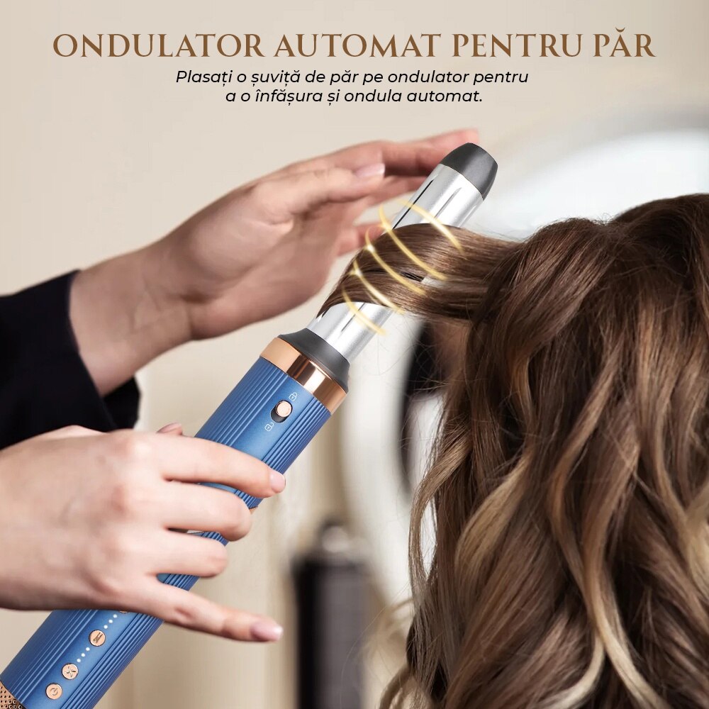 Uscator de Par si Perie Electrica de Coafat Profesionala 5-in-1 OVELY ...