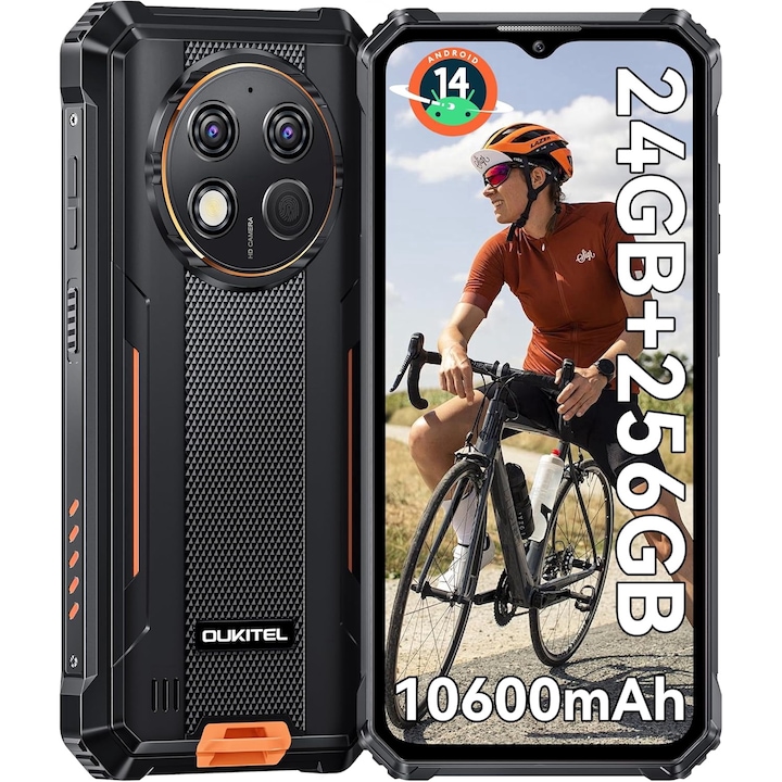 Telefon Mobil OUKITEL G1, Android 14, 24GB+256GB, Baterie 10600mAh ...