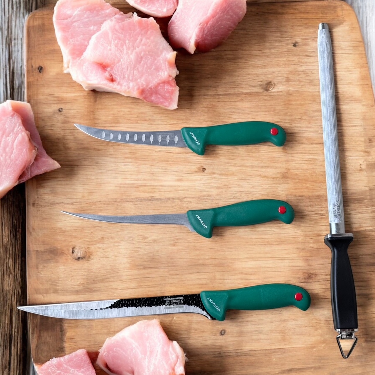 Set 3 Cutite Profesionale – Cutit Filetat si Transat 29 cm, Cutit ...