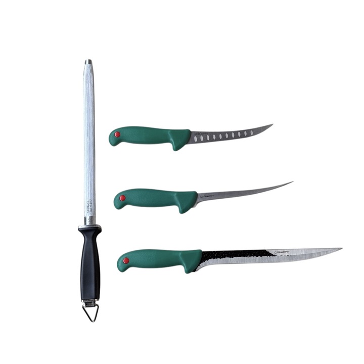 Set 3 Cutite Profesionale – Cutit Filetat si Transat 29 cm, Cutit ...