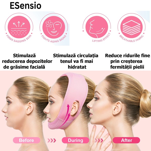 Masca lifting facial ESensio® V-Line pentru conturare fata, barbie ...
