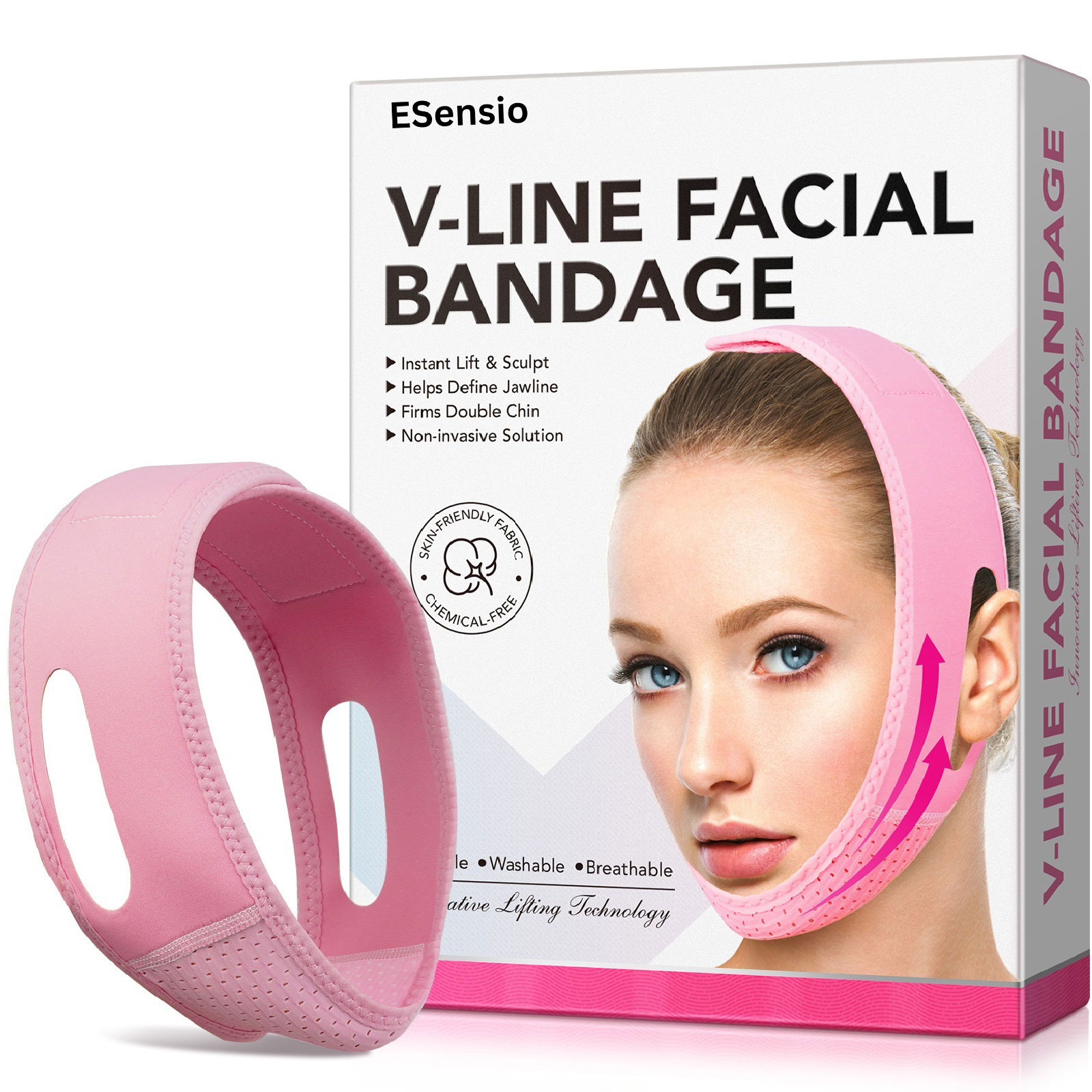Masca lifting facial ESensio® V-Line pentru conturare fata, barbie ...